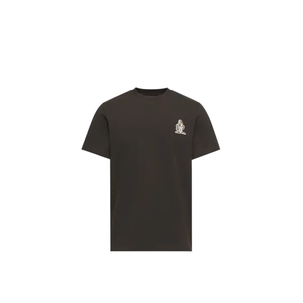 Moncler Logo Cotton T-shirt - Black