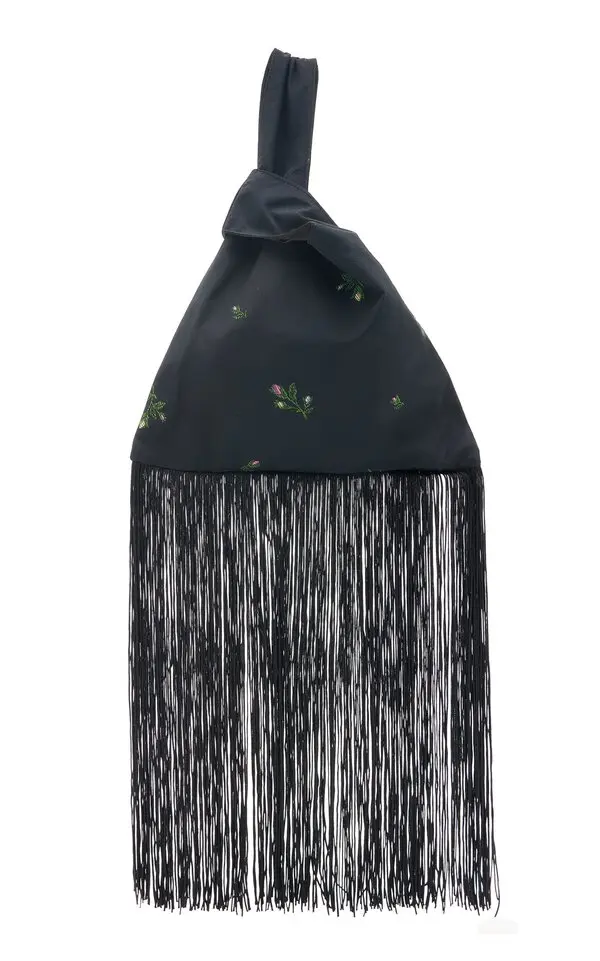 MÉLISSE Minuit Taffeta Knot Bag - Black