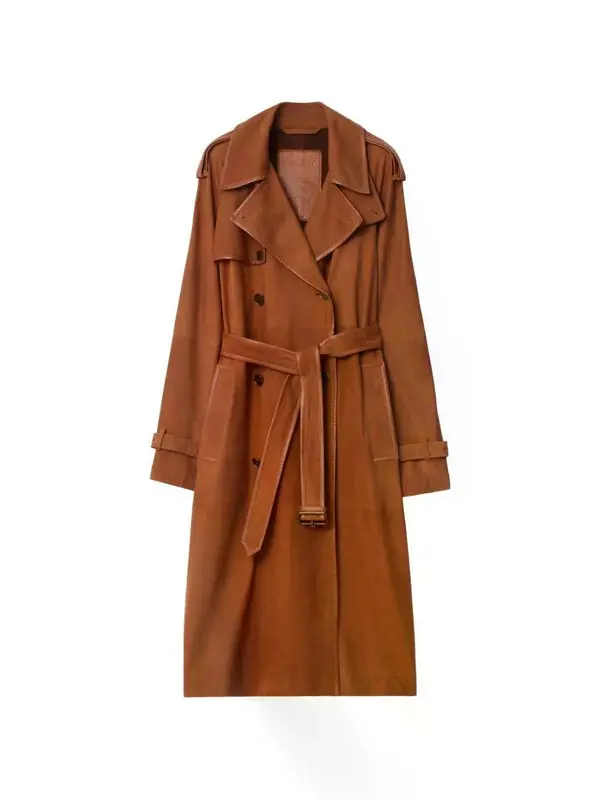 Burberry Long Nubuck Castleford Trench Coat