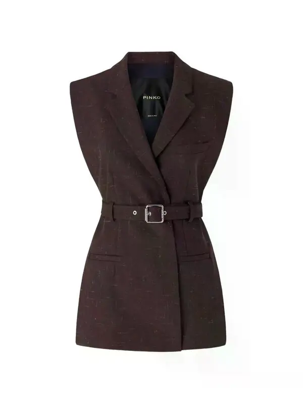 Pinko Belted Sleeveless Jacket
