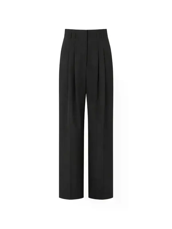 Alberta Ferretti Pleated Tailored Trousers - Black