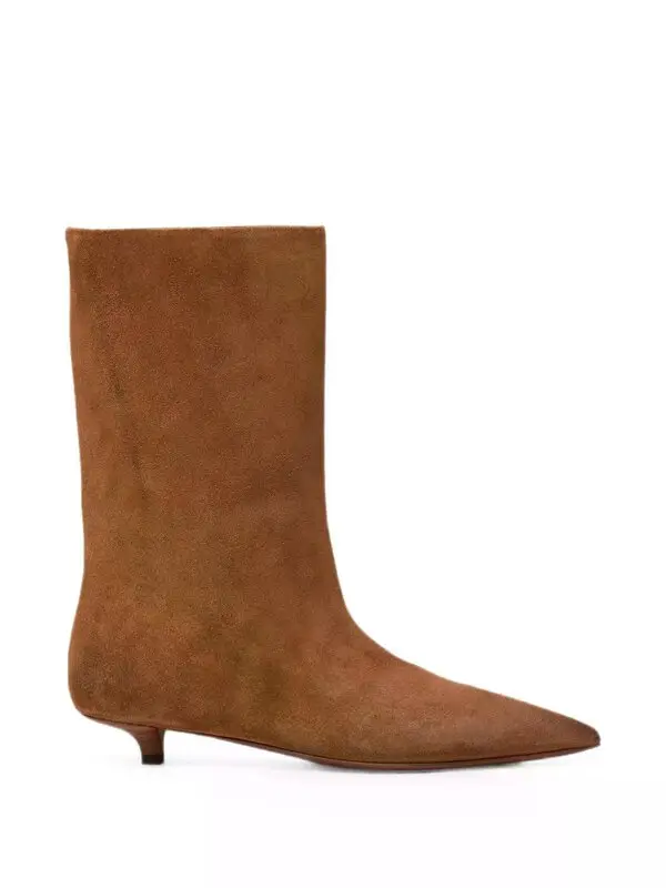 Marsèll Spino Pointed-toe Suede Ankle Boots - Brown