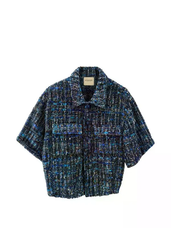 EDWARD ACHOUR PARIS Short-sleeve Tweed Jacket