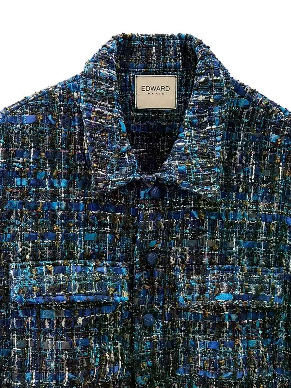 EDWARD ACHOUR PARIS Short-sleeve Tweed Jacket