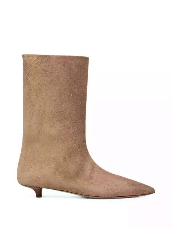 Marsèll Spino Pointed-toe Suede Boots - Neutrals