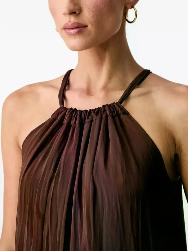 HAVEONE Gathered-neck Tiered Maxi Dress