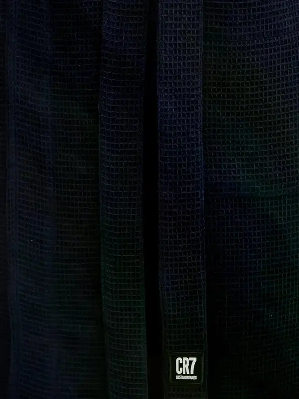 CR7 CRISTIANO RONALDO Waffle-knit Hooded Bath Robe