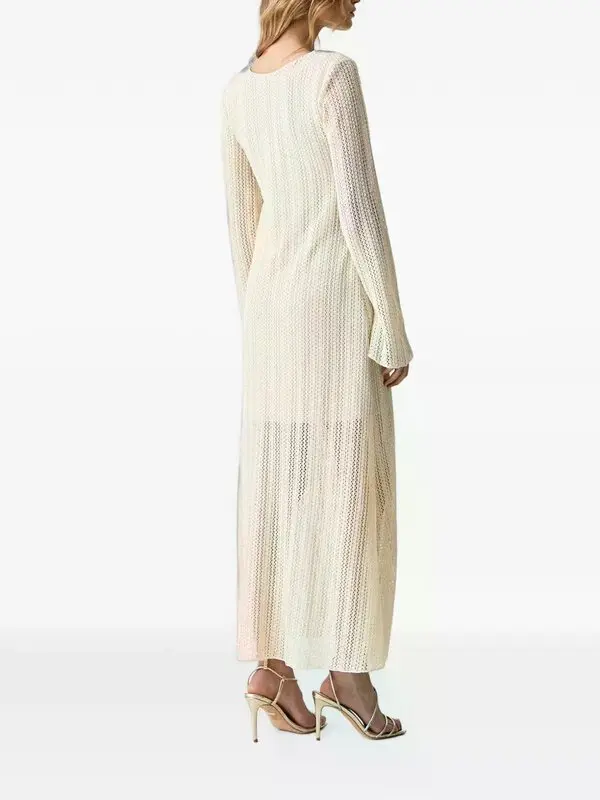 HAVEONE Cut-out Pointelle-knit Maxi Dress