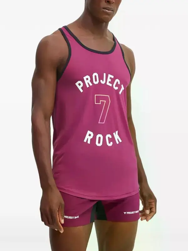 Under Armour Project Rock Mesh Badge Of Honor Vest - Purple
