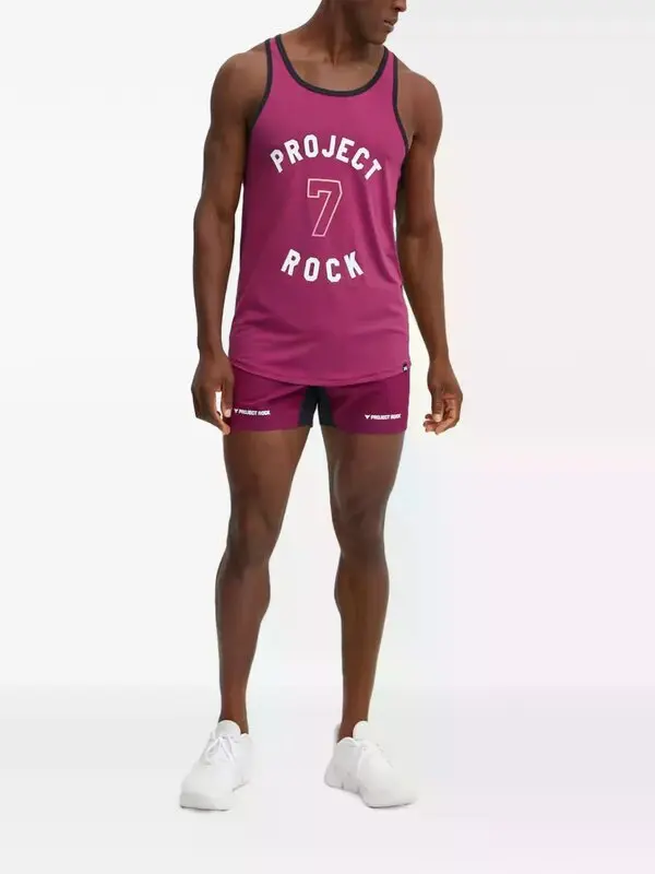 Under Armour Project Rock Mesh Badge Of Honor Vest - Purple