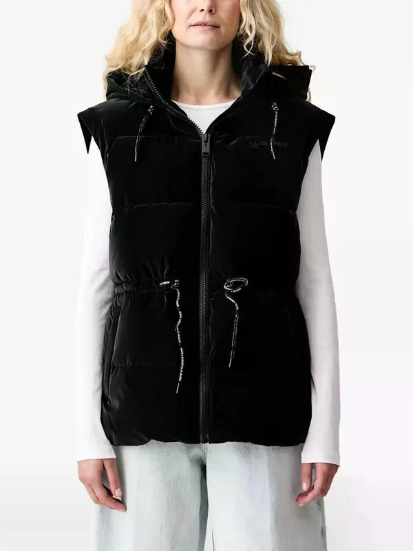 Karl Lagerfeld Hooded Padded Gilet - Black