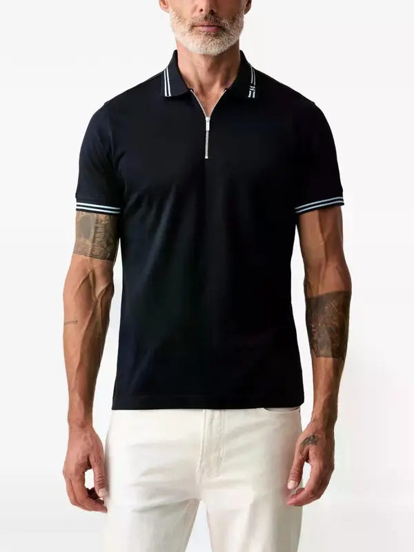 Karl Lagerfeld Zip-fastening Polo Shirt - Blue