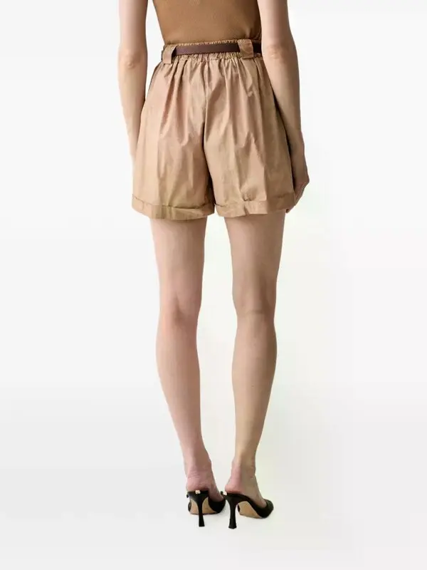HAVEONE Belted Pleated Tailored Shorts