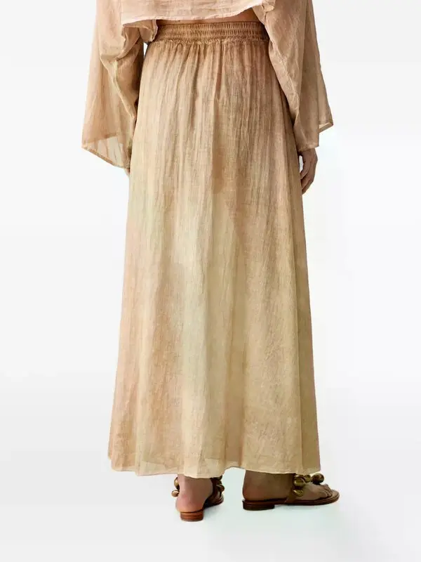 HAVEONE Elasticated-waistband Side-slit Maxi Skirt