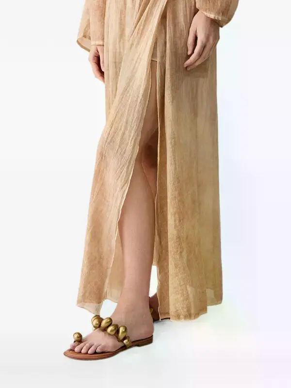 HAVEONE Elasticated-waistband Side-slit Maxi Skirt