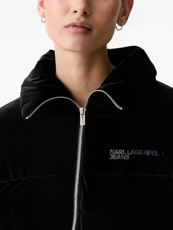Karl Lagerfeld Velvet-effect Puffer Jacket