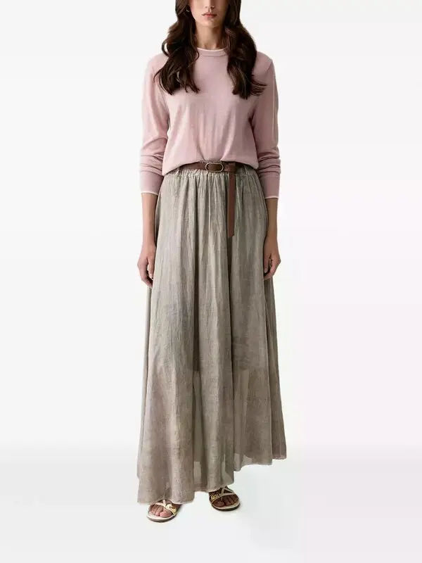 HAVEONE Belted Elasticated-waist Maxi Skirt