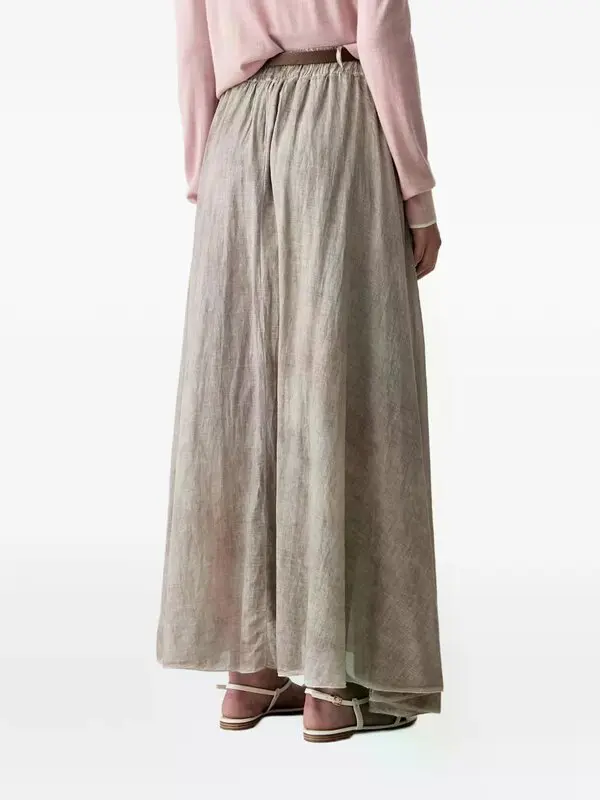 HAVEONE Belted Elasticated-waist Maxi Skirt
