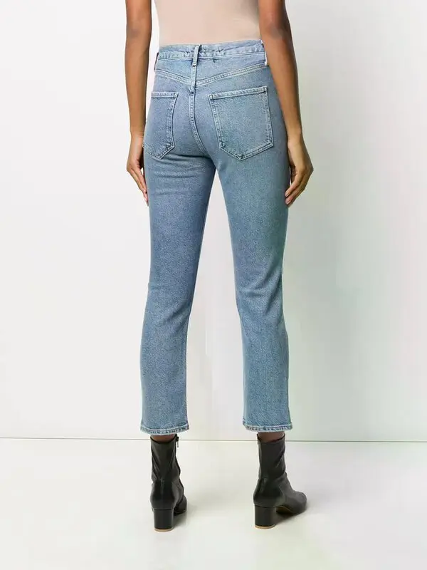 AGOLDE Ripped High-rise Cropped Jeans