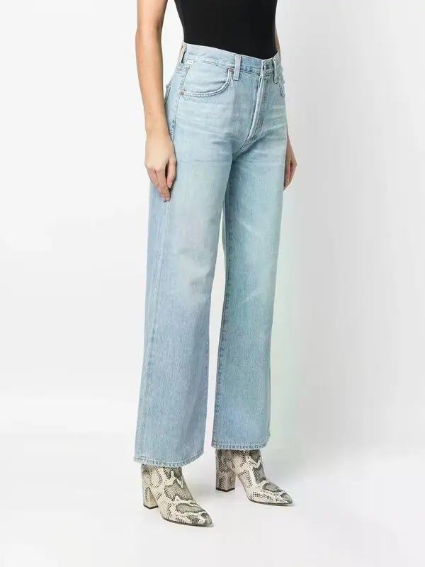 Citizens Of Humanity Wide-leg Organic Cotton Jeans - Blue
