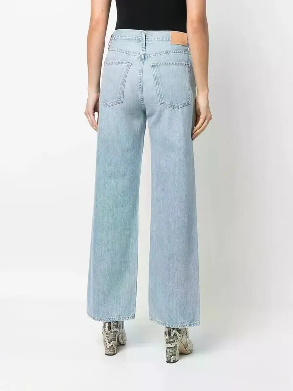 Citizens Of Humanity Wide-leg Organic Cotton Jeans - Blue