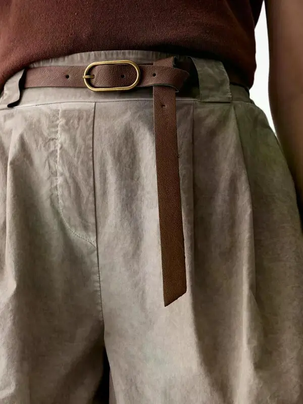HAVEONE Belted Pleated Shorts