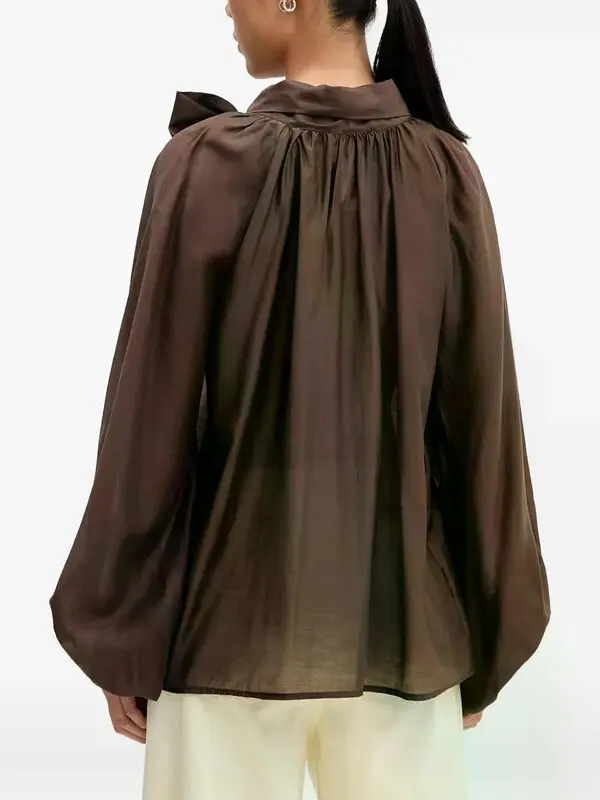 VICOLO Bow-detail Long-sleeve Blouse