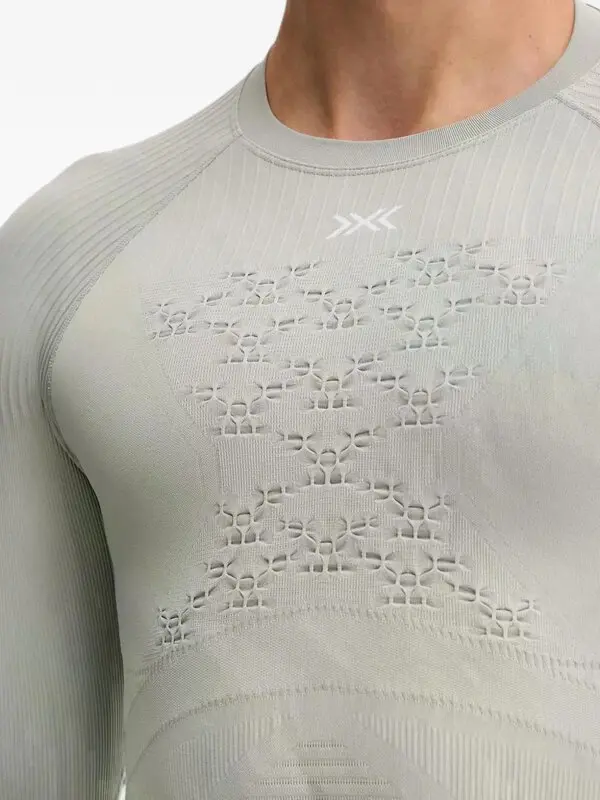 X-BIONIC Ribbed-knit Perforated Long-sleeve Top