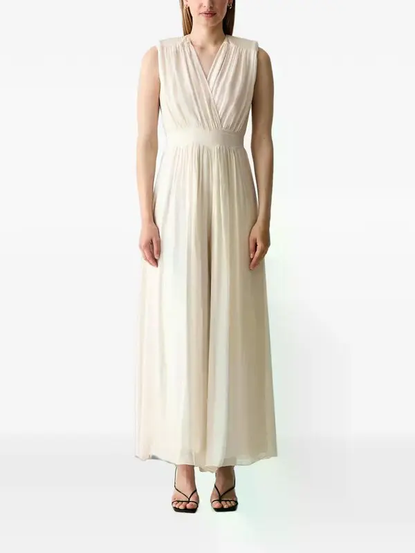 HAVEONE Wrap-style Wide-leg Jumpsuit - Neutrals