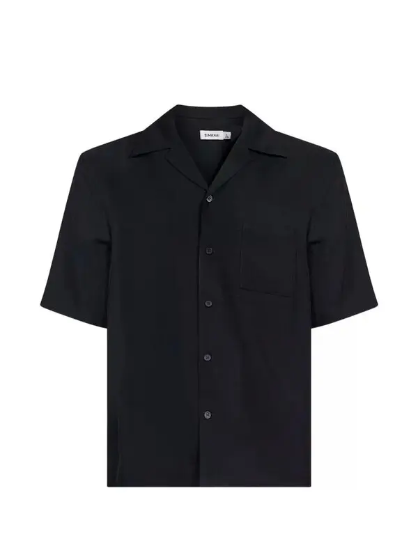Simkhai Cade Camp Short-sleeved Shirt - Black