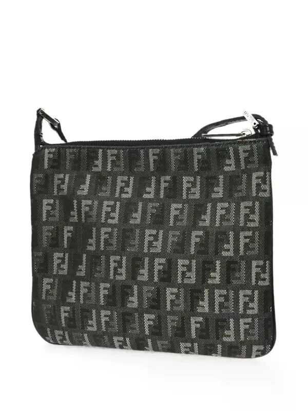 Fendi 2003 Zucchino Cross Body Bag - Black