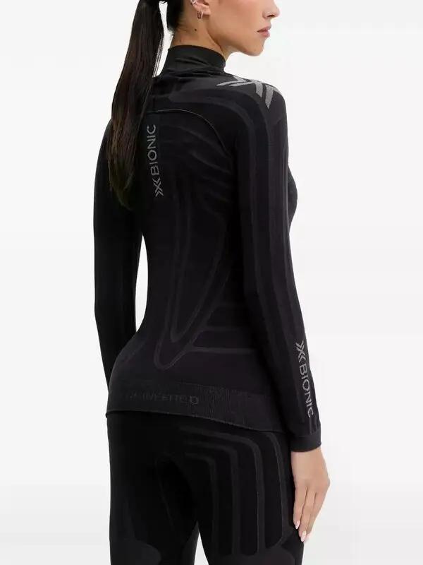 X-BIONIC Logo-print High-neck Top - Black