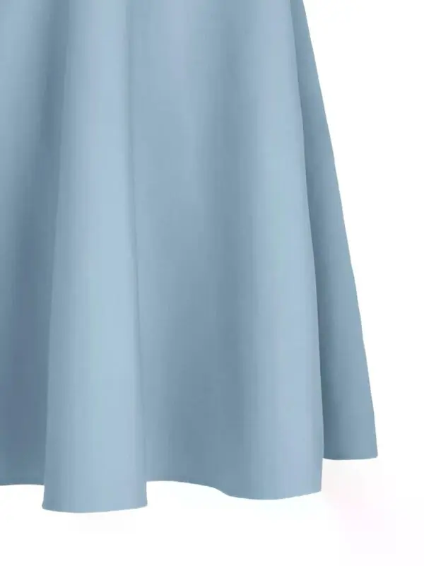 Oscar De La Renta Belted Cap-sleeve Flared Dress