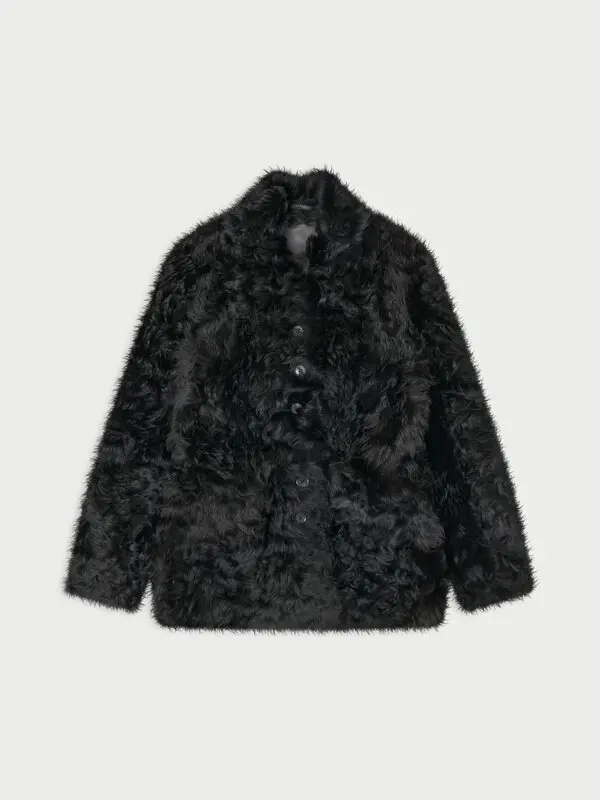 BY MALENE BIRGER Adeline Shearling Jacket - Black