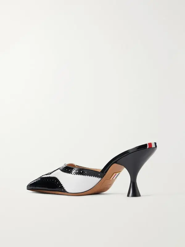 Thom Browne Two-tone Patent Leather Lace-up Pumps