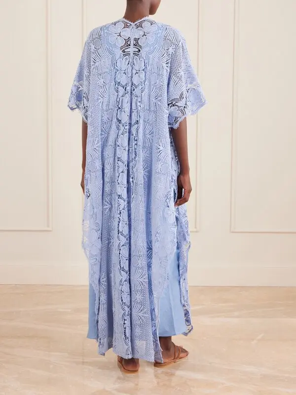 Miguelina Valentina Cotton-lace Kaftan