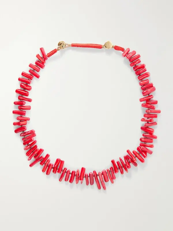 ROXANNE ASSOULIN The Coral Branch Beaded Necklace - Red