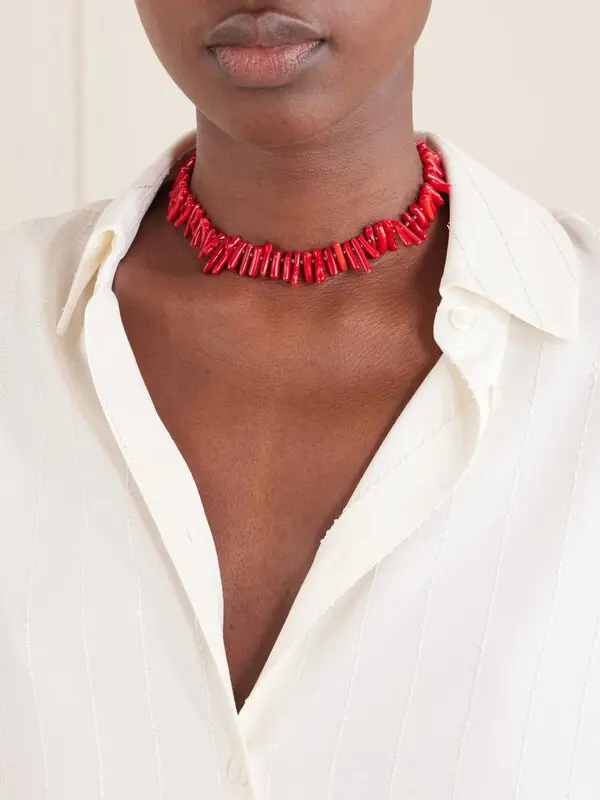 ROXANNE ASSOULIN Coral Branch Beaded Necklace