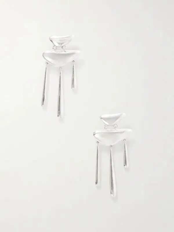 LOREN STEWART Cousteau Chandelier Sterling Drop Earrings - Silver