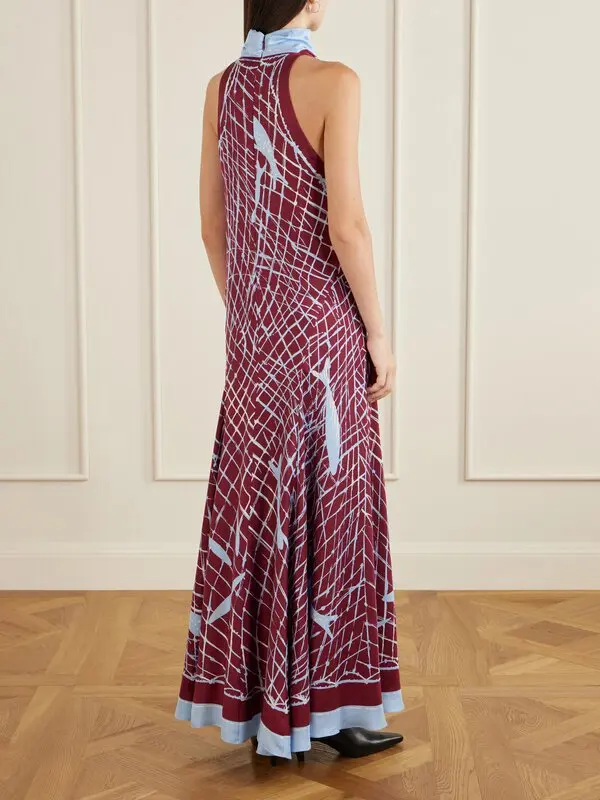 Altuzarra Moonlight Printed Silk Maxi Dress