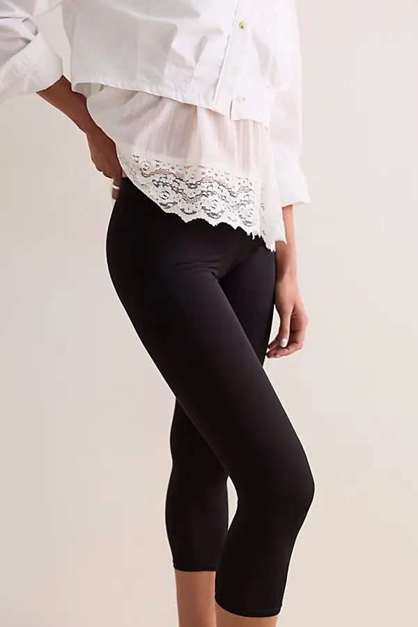 Only Hearts So Fine Capri Leggings At - Black