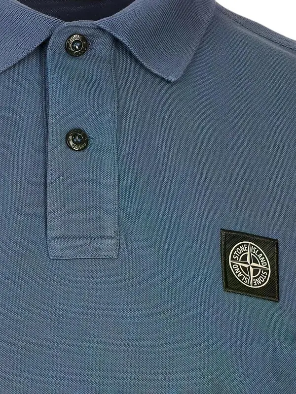 Stone Island Logo-patch Polo Shirt - Blue