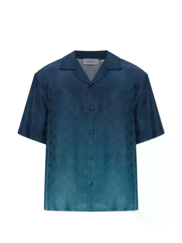 Off-White Arrow Monogram Jacquard Bowling Shirt