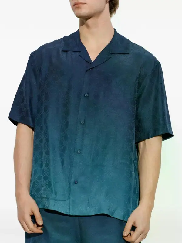 Off-White Arrow Monogram Jacquard Bowling Shirt