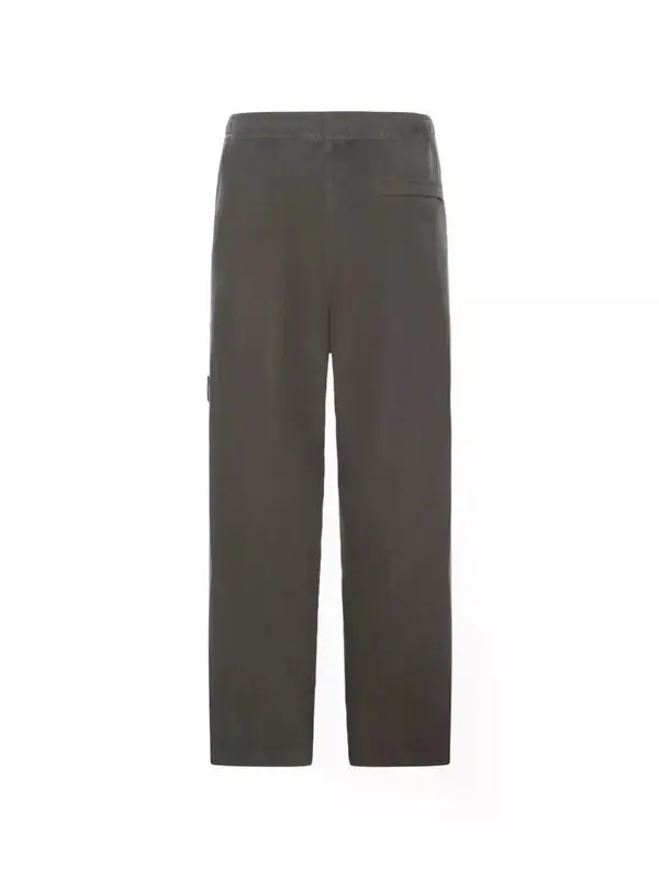 Stone Island Loose-fit Cargo Trousers With Zip And Snap Pockets - Grey