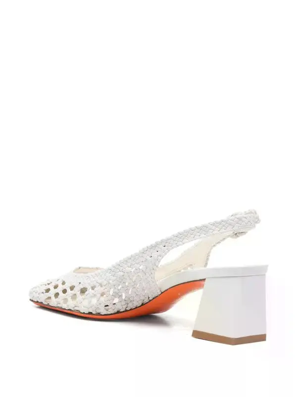 Santoni Woven Slingback Pumps
