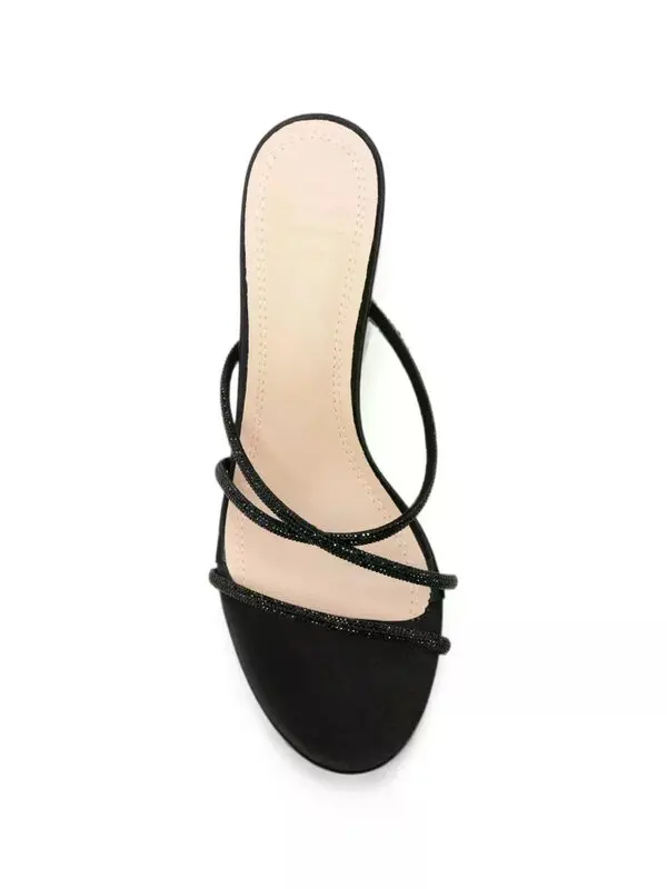 TWENTY FOURHAITCH Crystal-embellished Crossover Strap Sandals