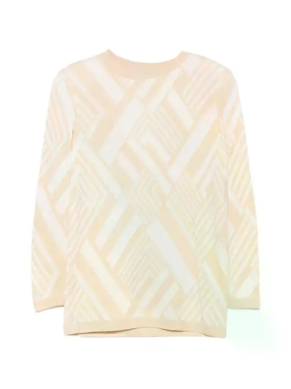 Valentino Garavani 1980s Geometric-pattern Sweater - Neutrals
