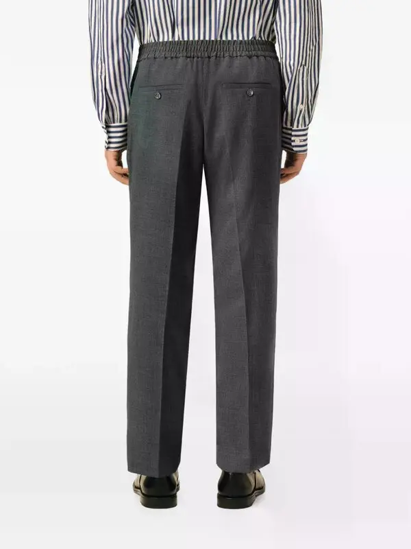 AMI Paris Elasticated-waist Wool Trousers