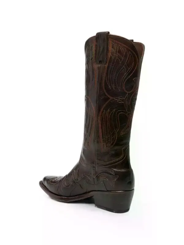 ERALDO Embroidered Leather Boots